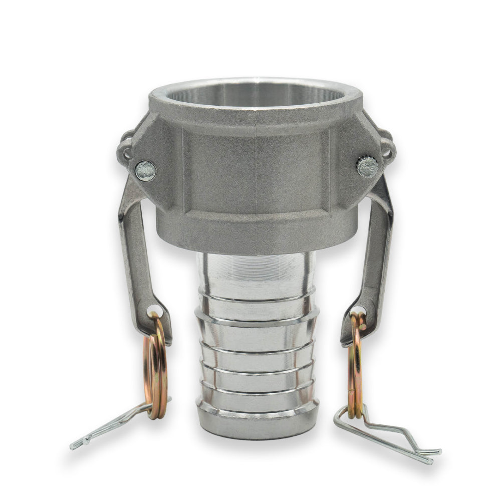 8" Camlock Female x 8" Hose Barb Coupling Aluminum – Camlock Fittings